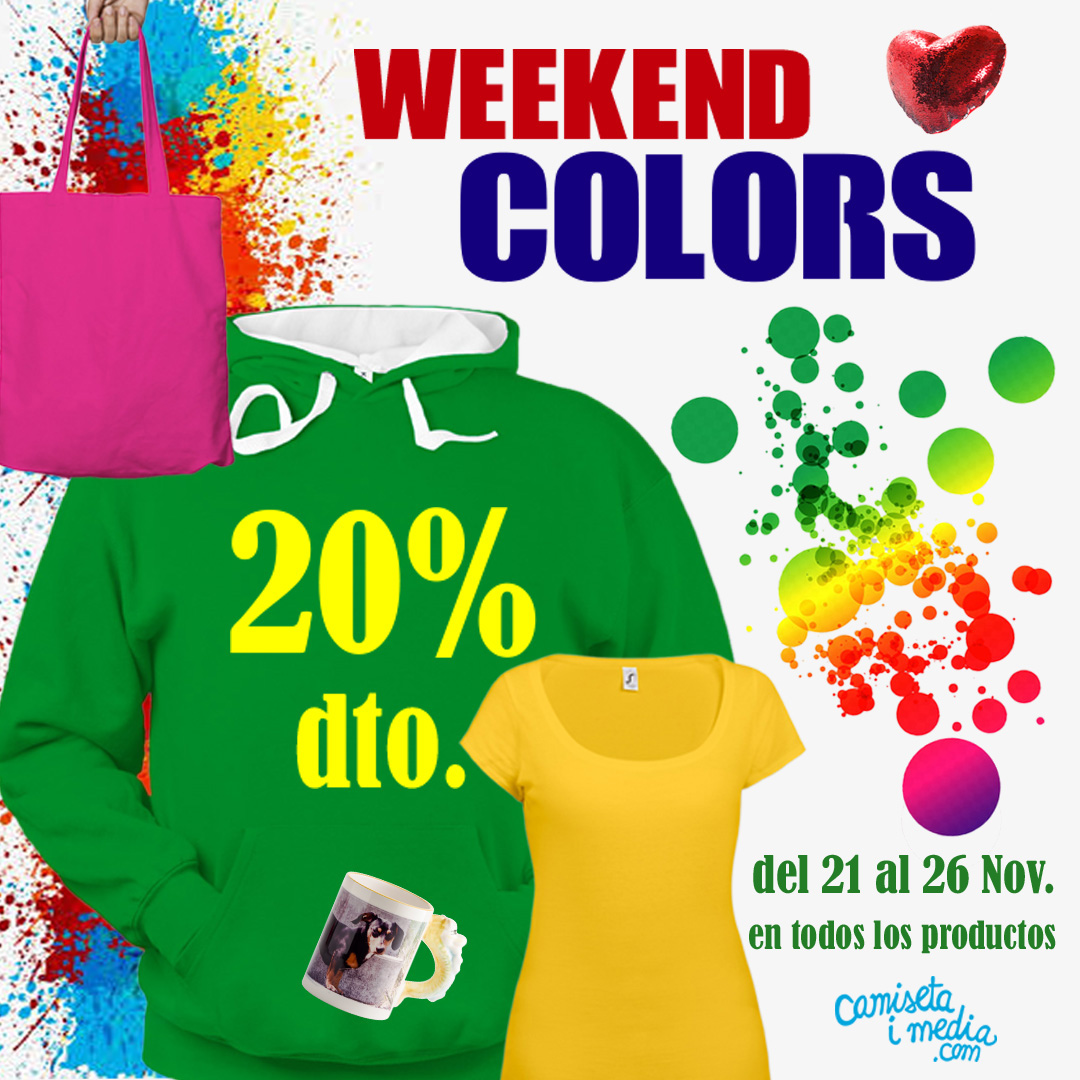 Weekend Colors con un 20 % de Descuento - Blog Camisetaimedia